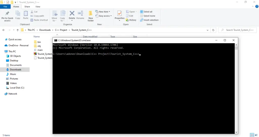 Tourist Reservation System Project in C++ with Source Code
