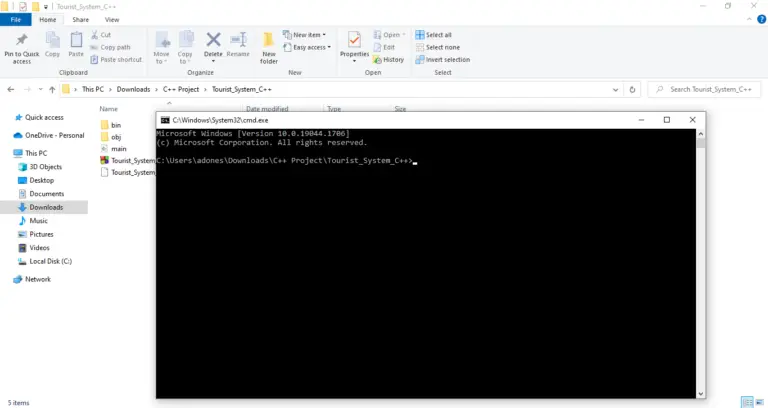 Tourist Reservation System Project in C++ with Source Code