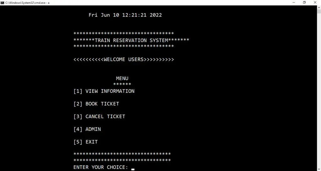 Train Reservation System Project In C With Source Code