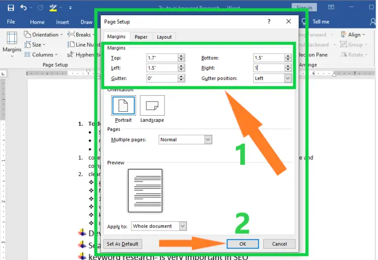 How To Adjust Page Margin In Word - Three Different Ways