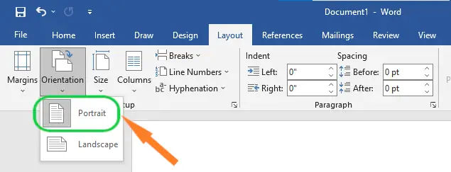 What Is Page Orientation In MS Word 