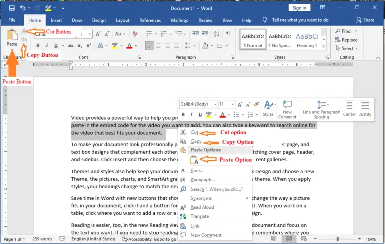 How to Copy Paste in Word - Copy, Cut and Paste
