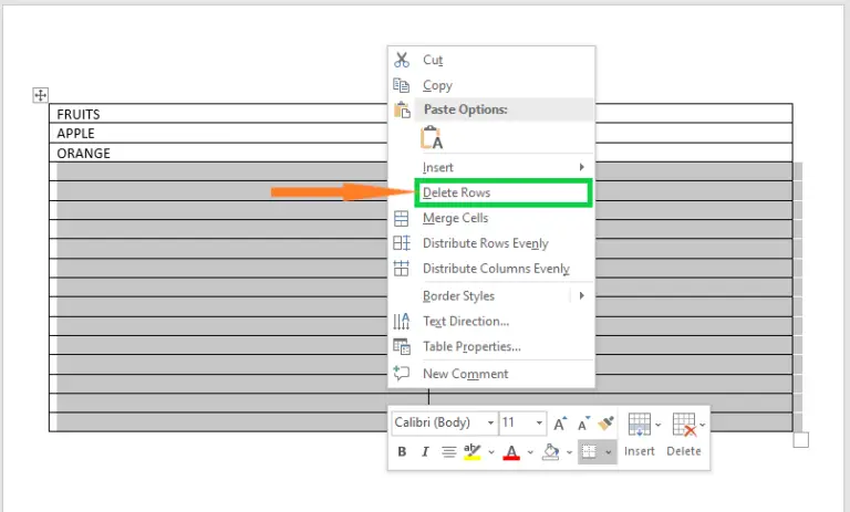 How To Add Rows And Columns In MS Word
