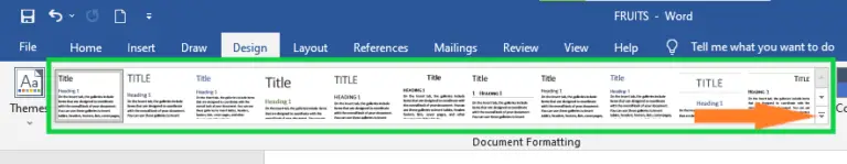 How To Apply Quick Styles In Word
