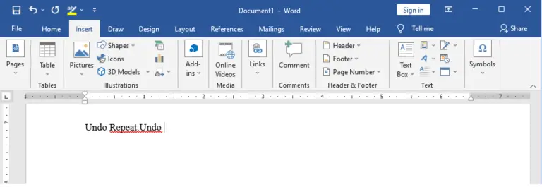Undo in MS Word - How To Undo and Redo In MS Word