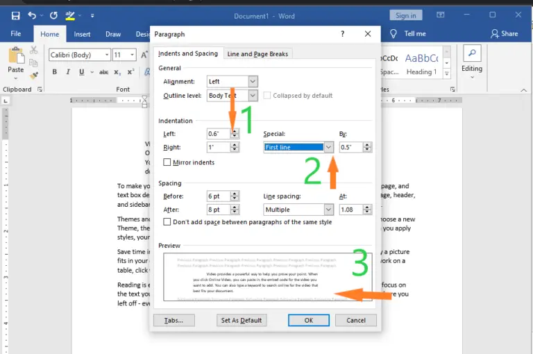 Different Ways on How to Indent Paragraph in Word