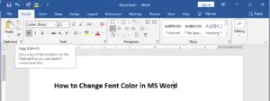 How To Change Font Color and Highlight Text In MS Word