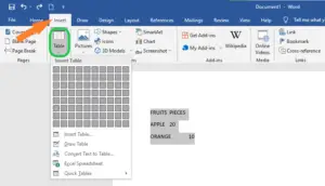 How To Create Table In MS Word Step By Step
