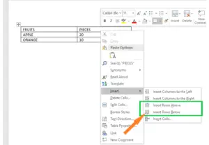 How To Add Rows And Columns In MS Word