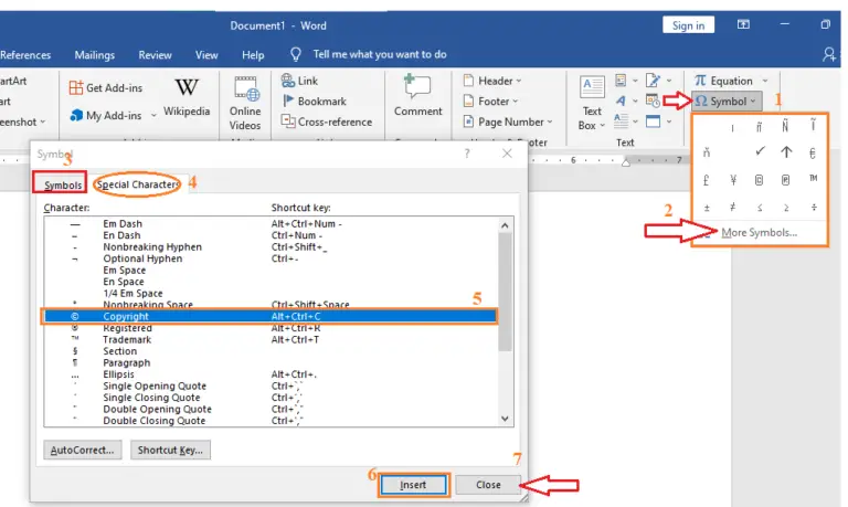 How to Insert Symbol in MS Word - Symbol and Special Characters