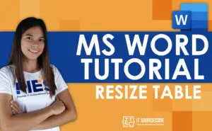 How To Resize Table in MS Word