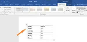 How To Resize Table in MS Word