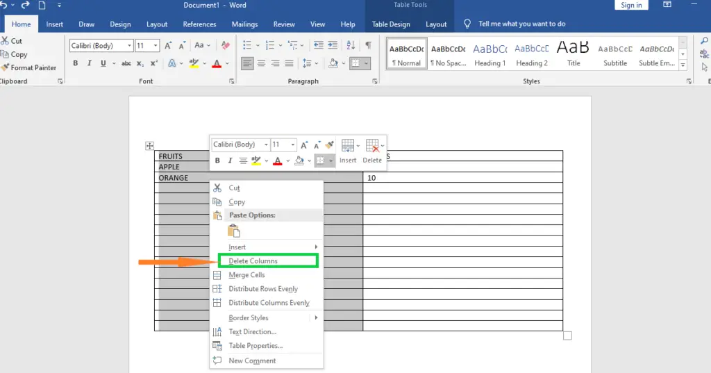 How To Add Rows And Columns In MS Word