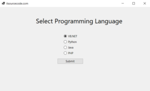 Radio Button Control in VB.net - Properties, Methods and Events