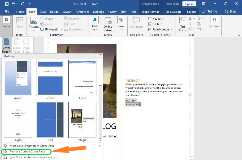  what Is Cover Page In Ms Word 
