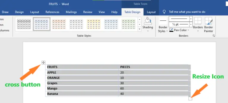 How To Resize Table In Ms Word