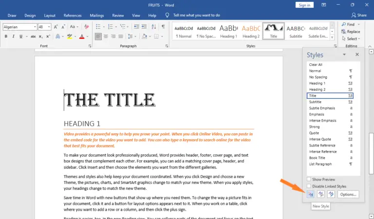 How To Apply Quick Styles In Word