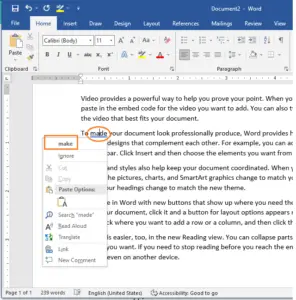 How To Use Spelling And Grammar Checker In MS Word