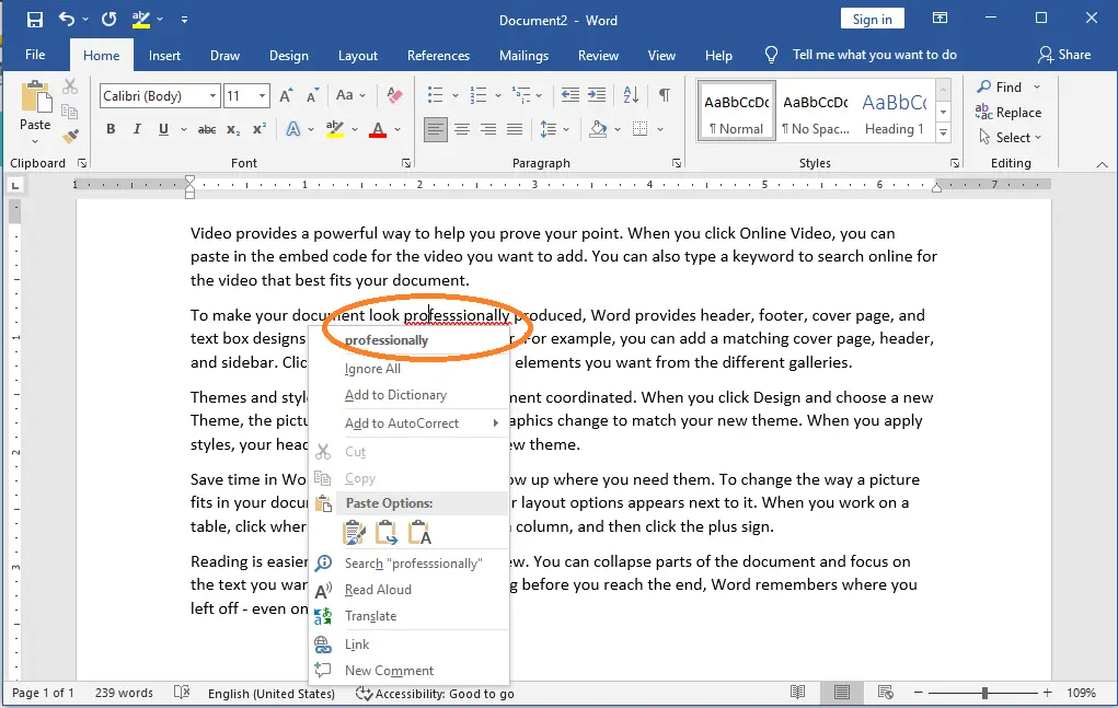 How To Use Spelling And Grammar Checker In MS Word
