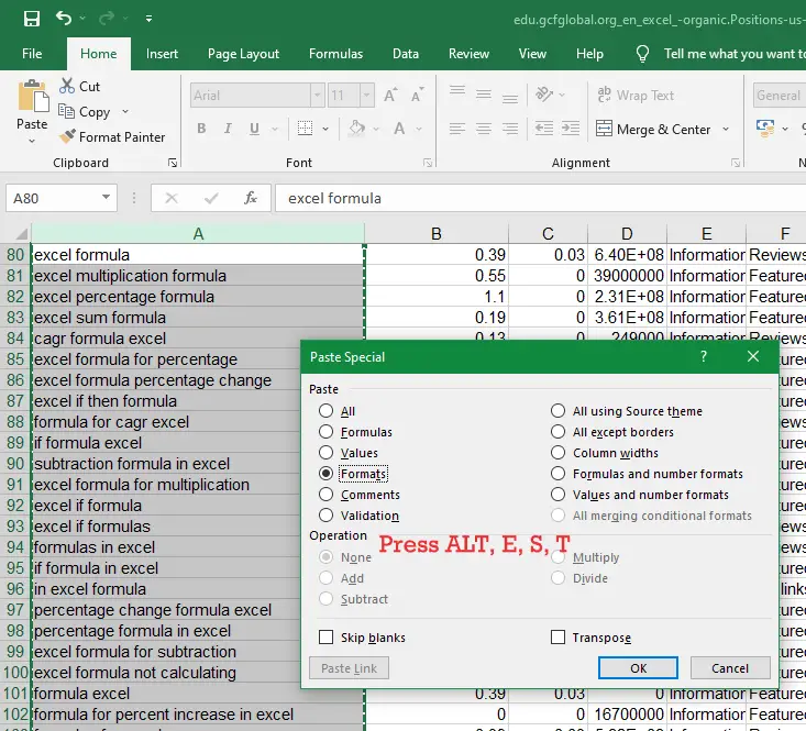 How To Copy Format In Excel Easy Way Shortcuts