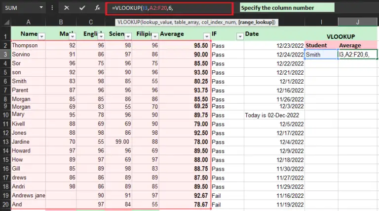 How to Use Vlookup Function In Excel With Examples
