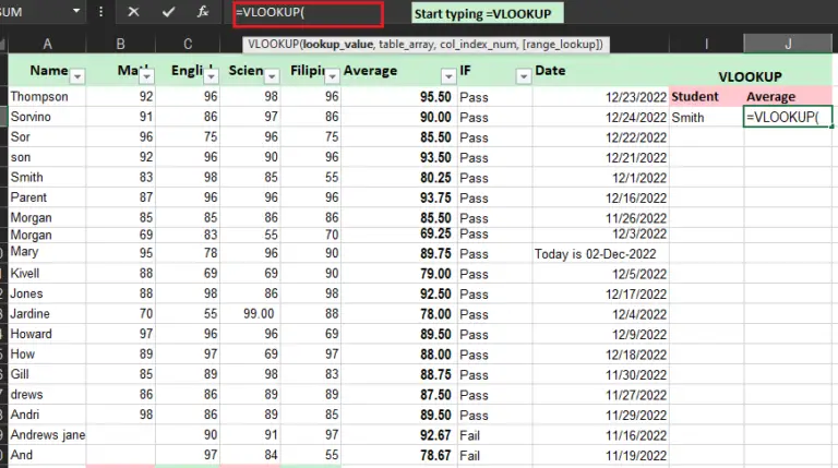 How to Use Vlookup Function In Excel With Examples