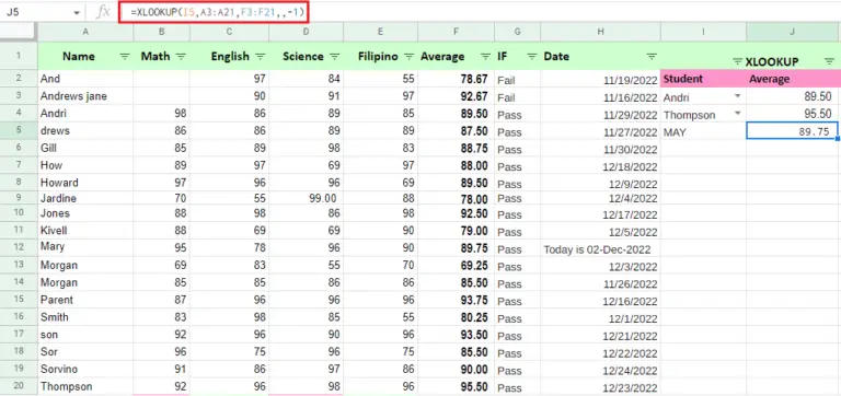XLOOKUP Function Step-by-Step Guide With Examples
