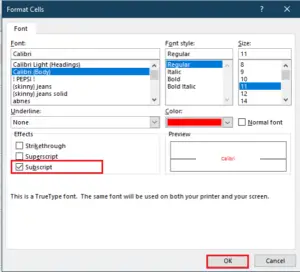 Subscript in Excel Quick Method To Add With Shortcut