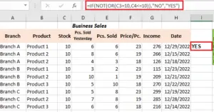 NOT Function in Excel With Formula And Useful Examples