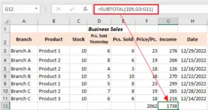 Excel Subtotal Function With Example And Simple Formula - Itsourcecode.com