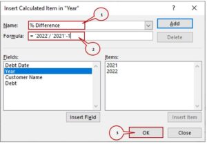 How To Calculate Percentage Difference In Excel Pivot Table
