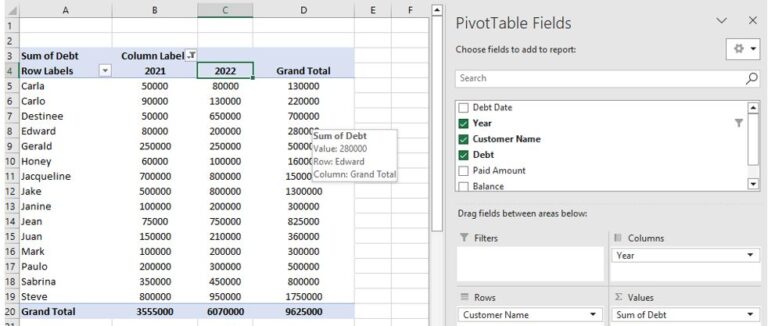 How To Calculate Percentage Difference In Excel Pivot Table