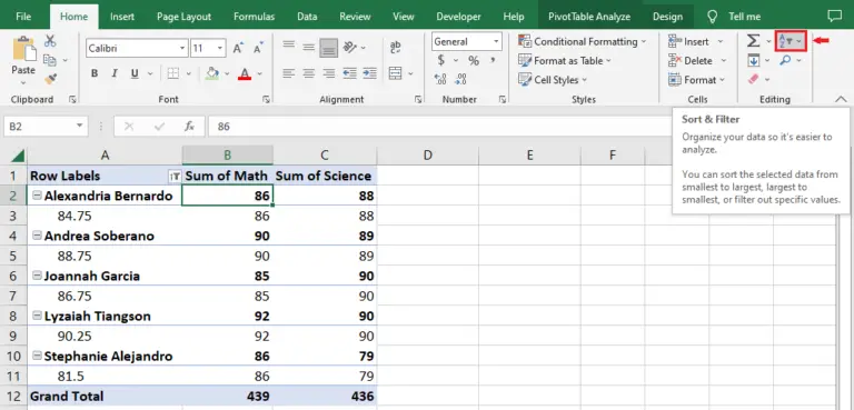 How to Sort a Pivot Table in Excel by Labels and Values