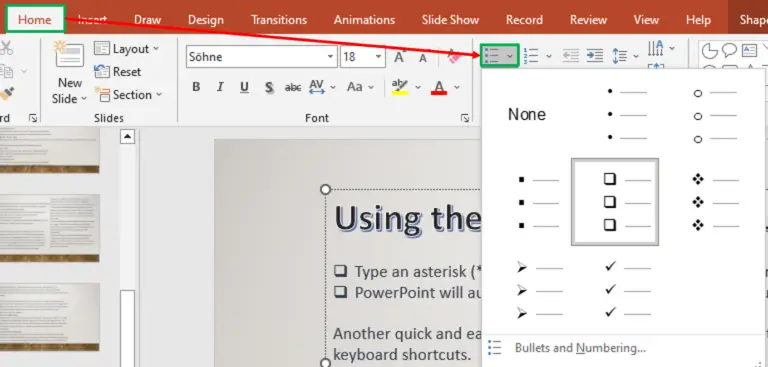 How To Quickly Add Bullet Points in PowerPoint In Many Ways