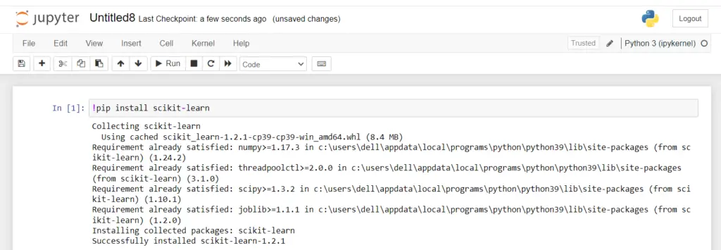 Modulenotfounderror No Module Named Sklearn Solved