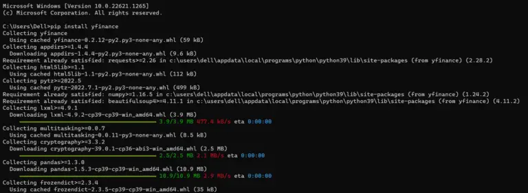 Modulenotfounderror: no module named yfinance [SOLVED]