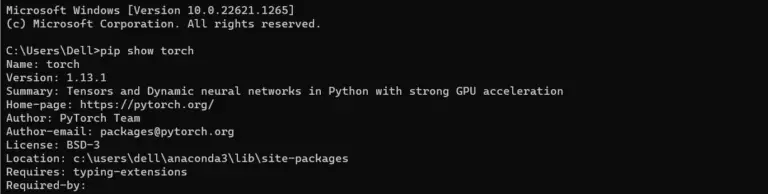 Modulenotfounderror no module named torch [SOLVED]