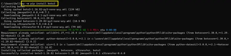 Modulenotfounderror: no module named 'boto3' [SOLVED]