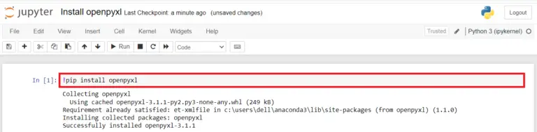 Modulenotfounderror: no module named 'openpyxl' [SOLVED]