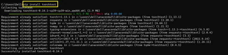 Modulenotfounderror: no module named torchtext.legacy [Solved]