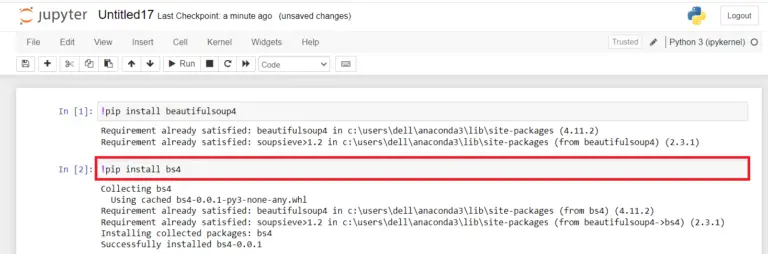 Modulenotfounderror: no module named bs4 [SOLVED]