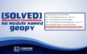 Modulenotfounderror no module named 'geopy' [SOLVED]
