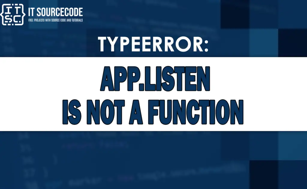 [SOLVED] typeerror app.listen is not a function