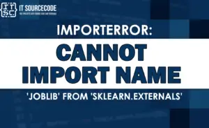 Importerror: cannot import name 'joblib' from 'sklearn.externals'
