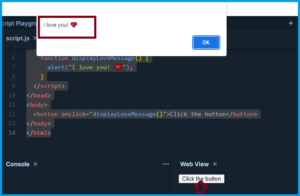 How to say "I love you" in JavaScript? - Itsourcecode.com