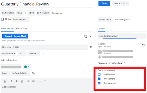 How To Send A Calendar Invite Or Invitation In Gmail 