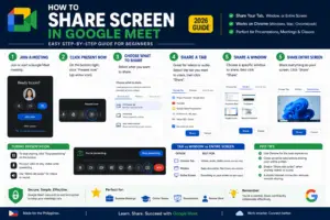 How to Share Screen in Google Meet (Tab Window All 2026)